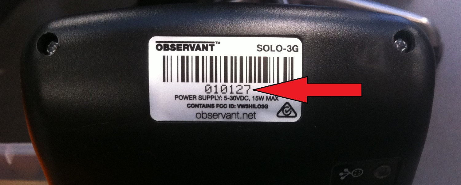 Locating a Field Unit's Serial Number (Serial Code) – Help Desk